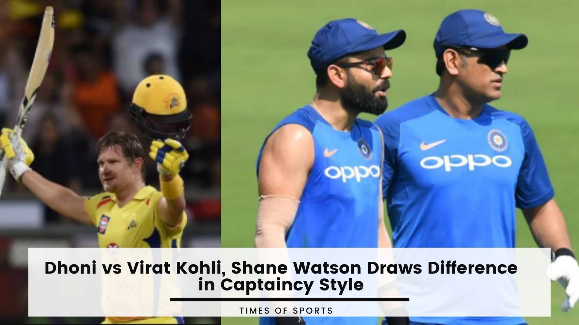 Dhoni vs Virat Kohli, Shane Watson Draws Difference in Captaincy Style