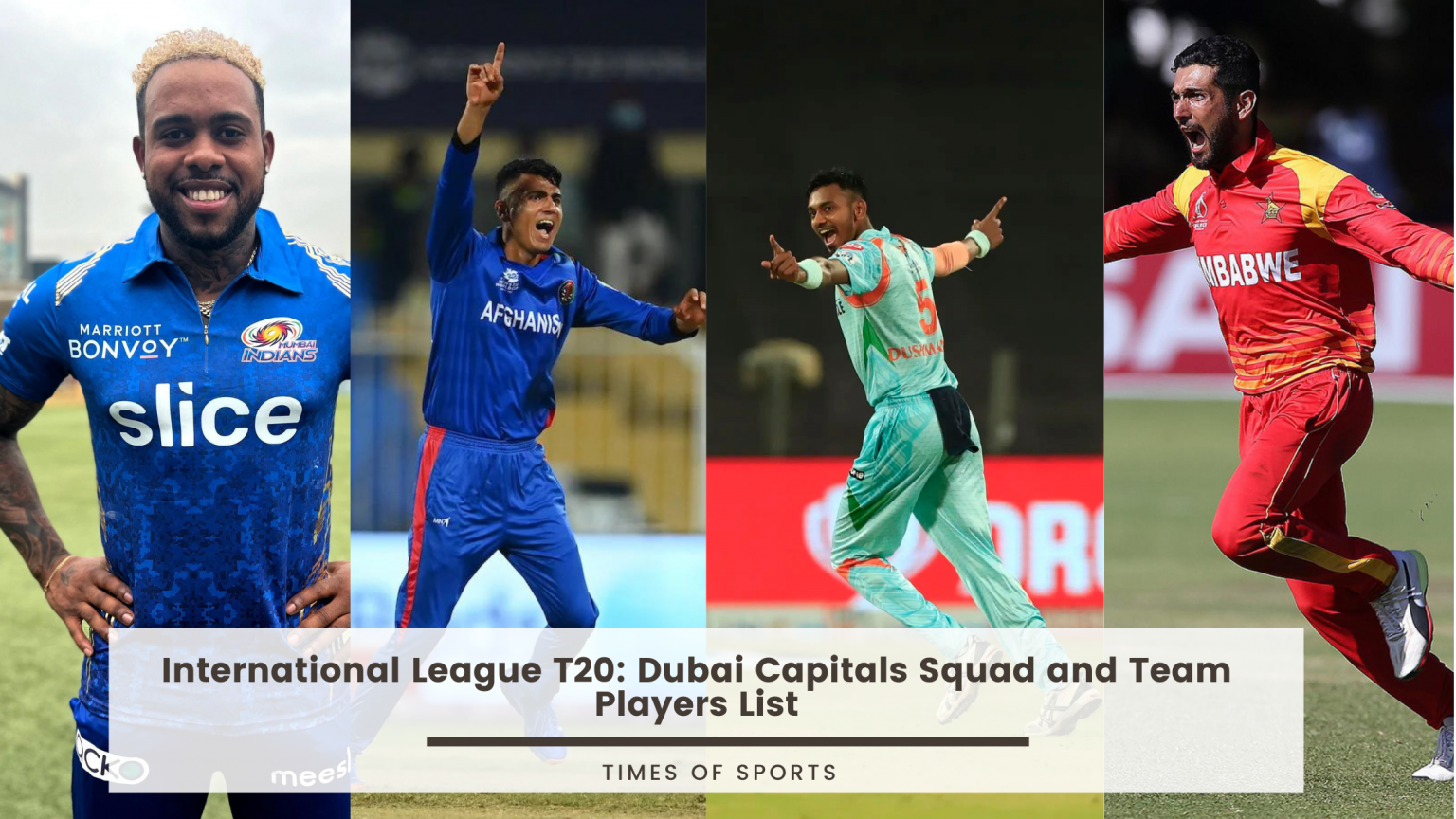 International League T20: Dubai Capitals Squad and Team Players List