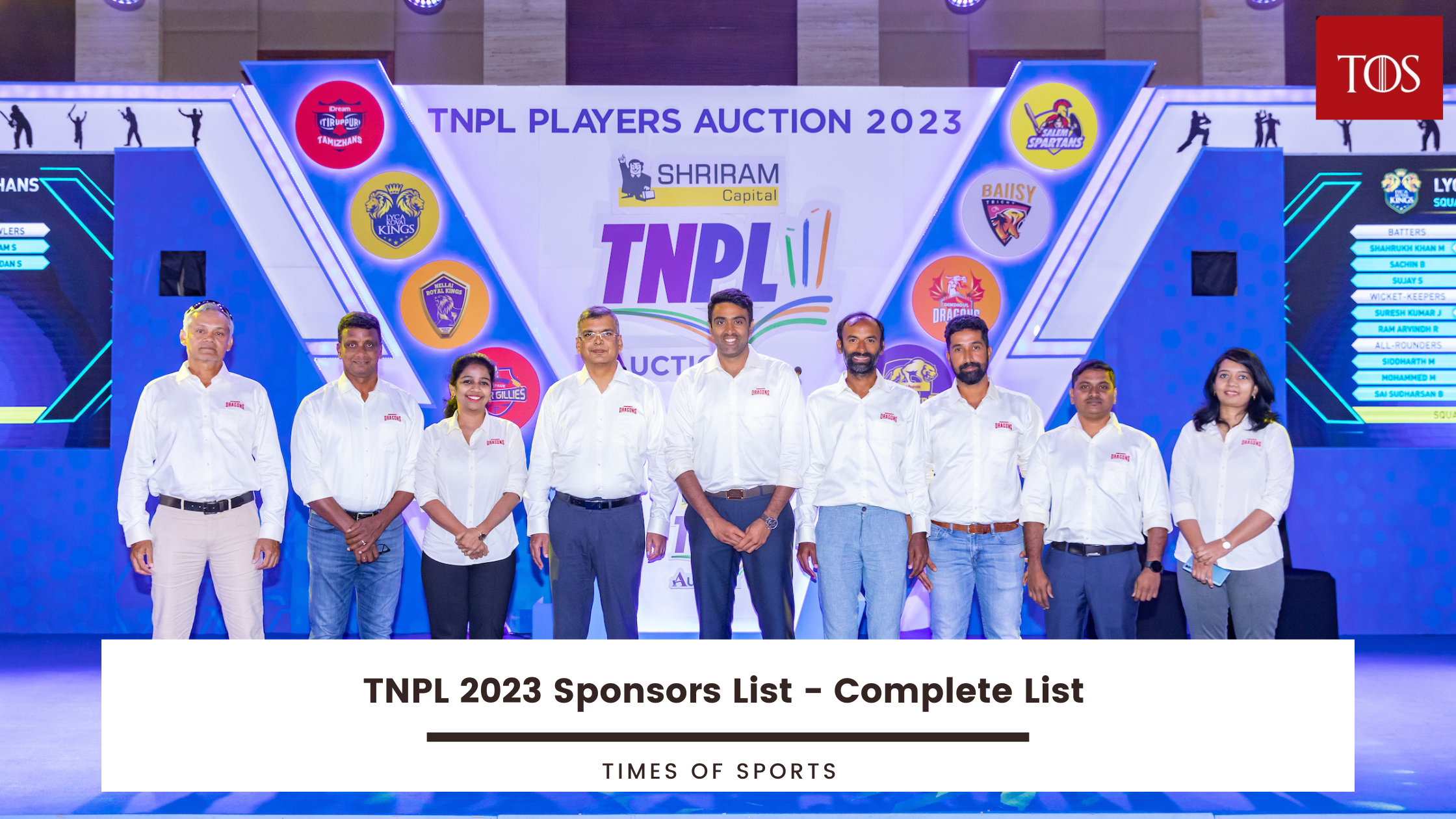 TNPL 2023 Sponsors List - Complete List