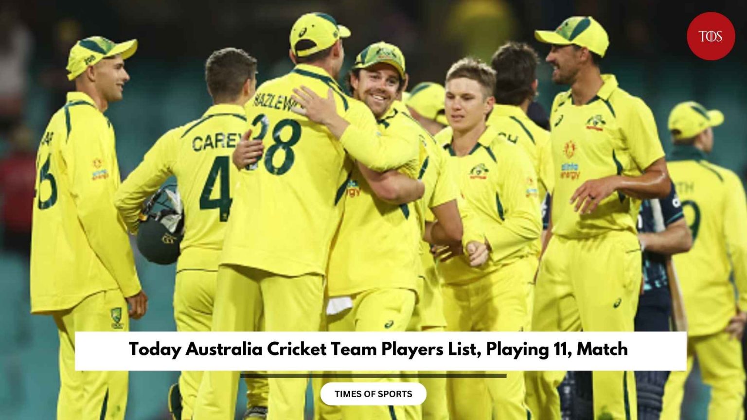 Today Australia Cricket Team Players List, Playing 11, Match Updates