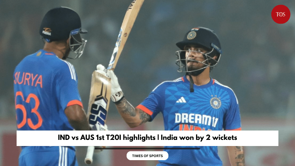 2023 IND vs AUS 1st T20I highlights | India won by 2 wickets