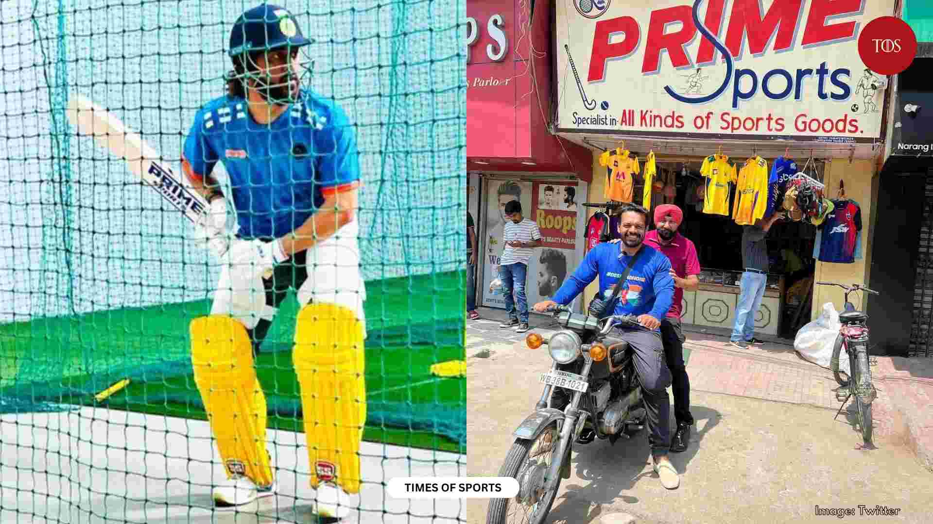 MS Dhoni Uses Prime Sports Sticker in his Bat Ahead of IPL 2024