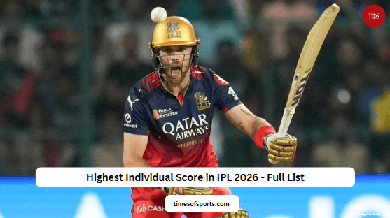 Highest Individual Score in IPL 2026 - Full List